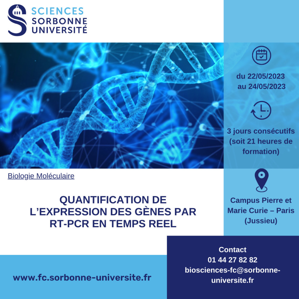 Quantification de l’expression des gènes par RT-PCR en temps réel - Formation Continue Sorbonne ...